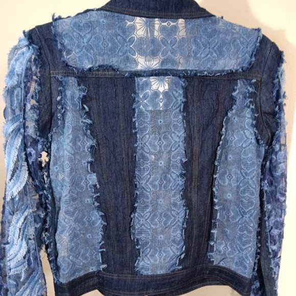Adore | Jackets & Coats | Adore Embroidered Eyelet Trimmed Cropped ...